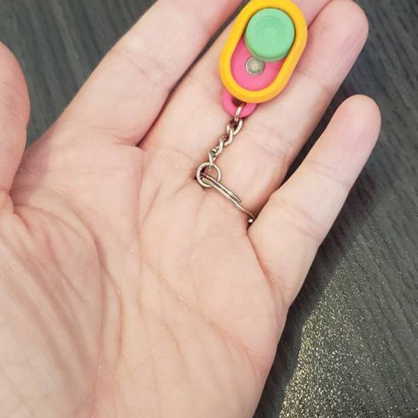 3D Printed Customizable Keychain Magnetic Haptic Slider Fidget Toy ...