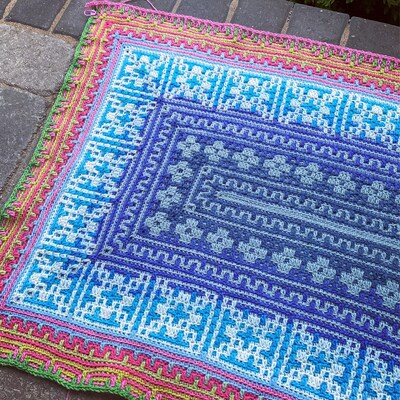 Overlay Mosaic Crochet Afghan/blanket Pattern Joys of Winter. - Etsy