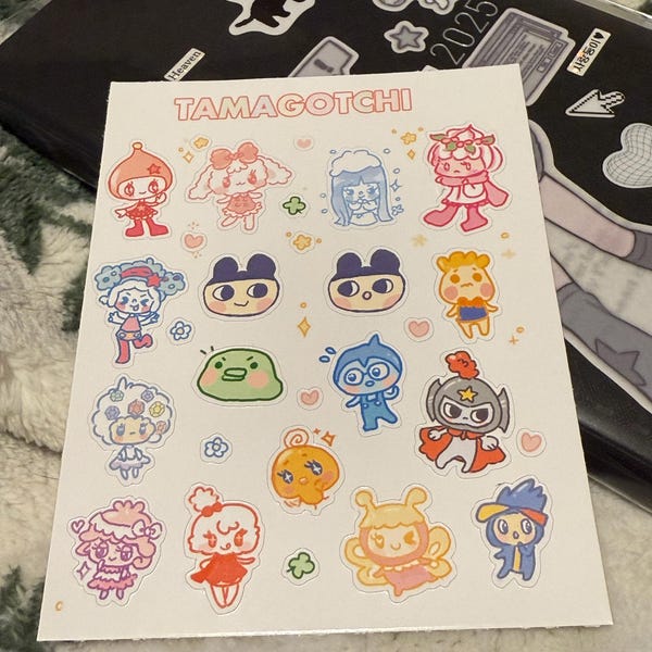 Cleffa Pink Friends Deco Sticker Sheet Cute Kawaii Aesthetic Nostalgia ...