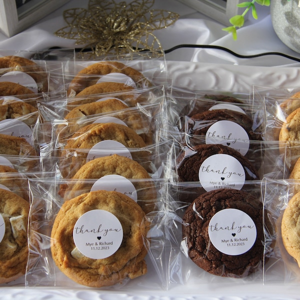 Personalized Thank You Cookie Favor Bags, Cookie Bags and Stickers ...