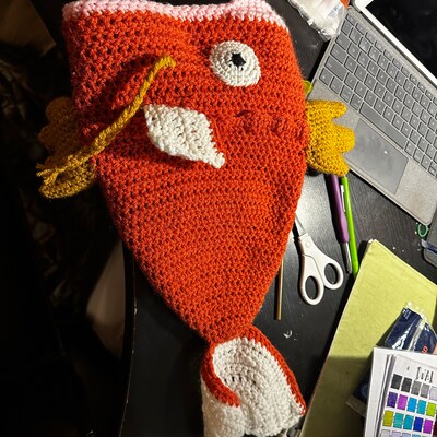 CROCHET PATTERN: Magikarp Slouchy Hat - Etsy