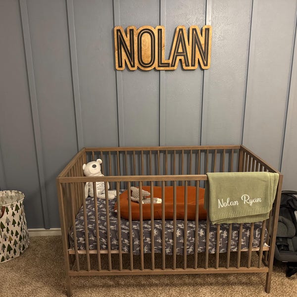Large Custom Wood Name Sign, Nursery Name Sign, Boho Girl Name Sign ...