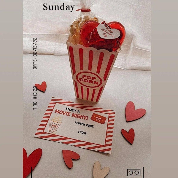 Teacher Appreciation Gift Tag, Printable Redbox Certificate, Movie ...
