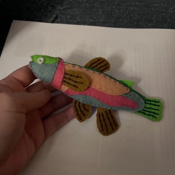 DIY Felt Rainbow Trout Ornament Sewing Pattern (PDF Download) - Etsy