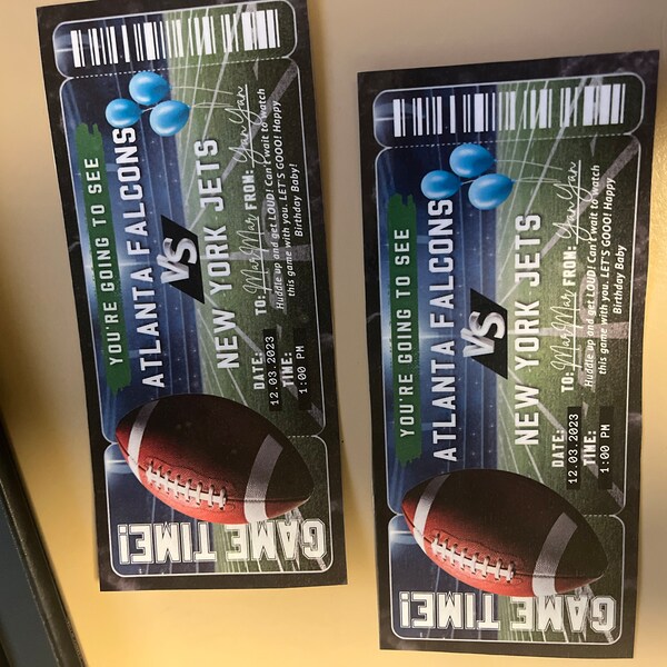 Football Ticket Template, Football Gift Certificate, Editable NFL Game ...