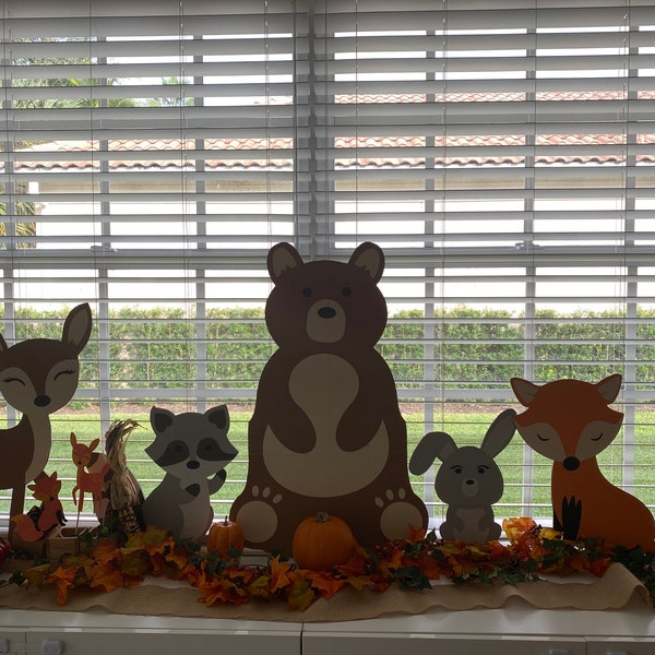 Woodland Animals SVG DXF Clipart Png Set, Forest Animals, Bear, Deer ...