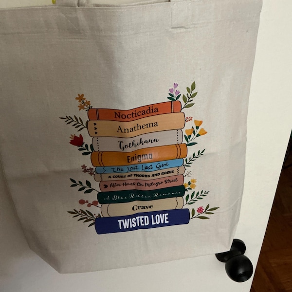 Custom Book Tote Bag, Bookish Personalized Tote Bag,bookish Gift Idea ...