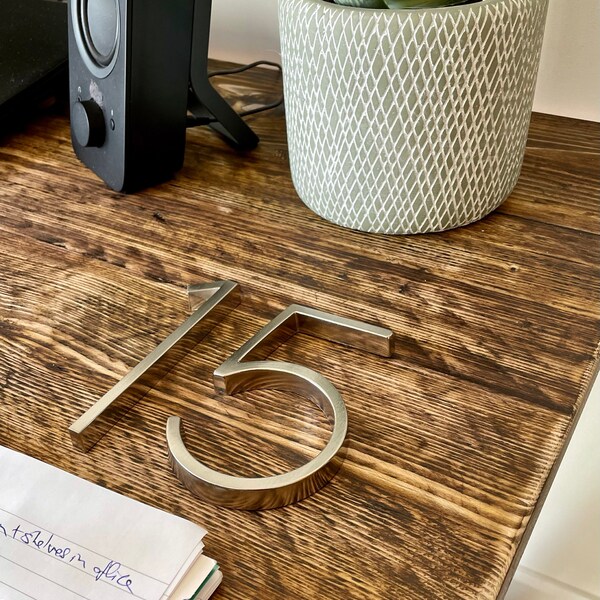 Gold Metal House Numbers/gold Floating House Numbers/ Brass House ...