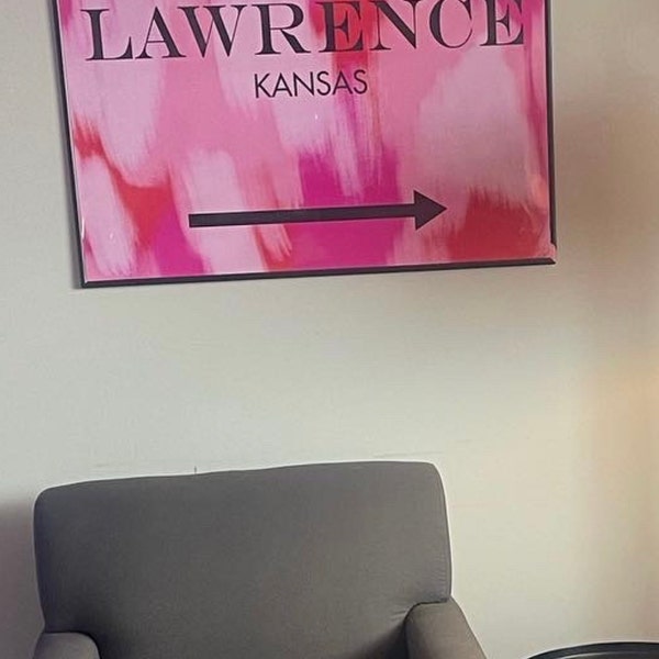 Custom Location Sign, Preppy Wall Art Printable, Dorm Decor for College ...