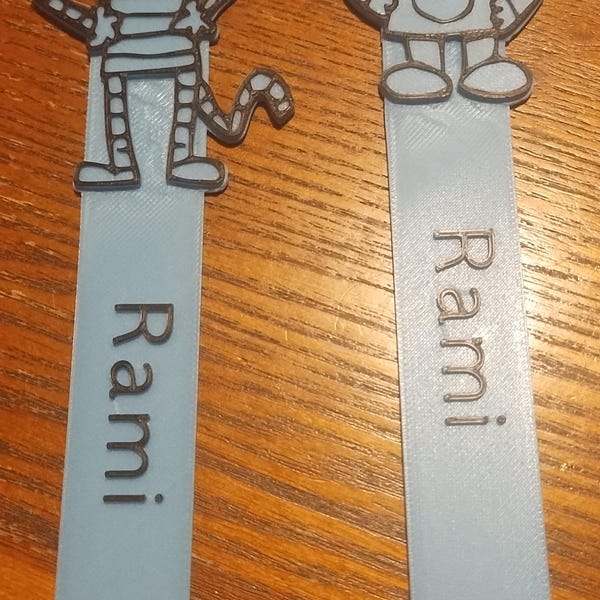 Personalized Dog Man Bookmark Set, Glow-in-the-dark, Kids' Bookmarks ...
