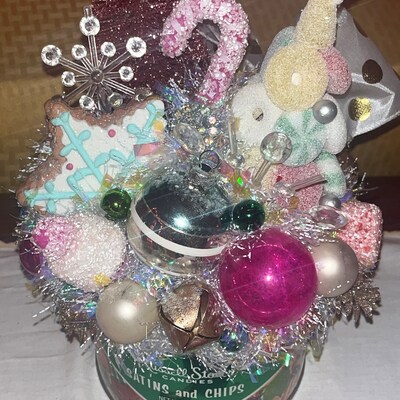 Celluloid Christmas Reindeer Vintage White Minty Decor Decoration 12 - Etsy