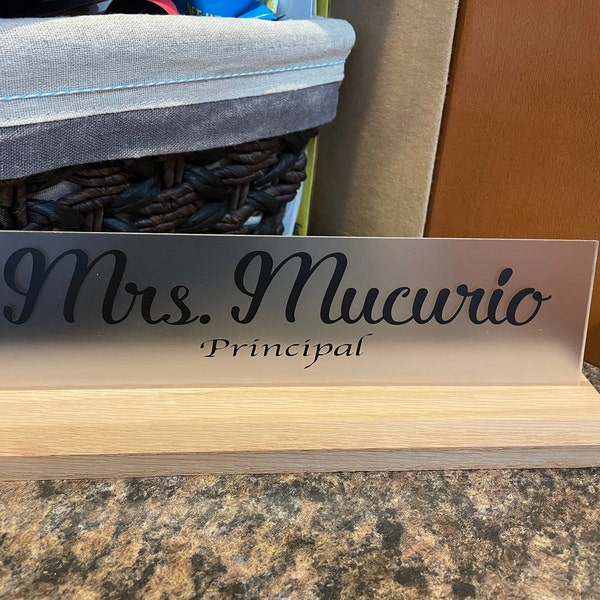 Desk Name Plate, Office Name Plate, Name Plaque, Principal Name Plate ...