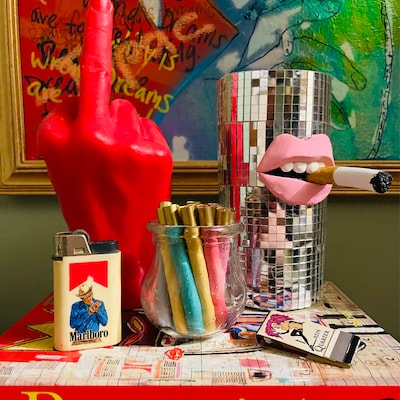 Quirky Lip Mouth Pot Home Decor - Etsy