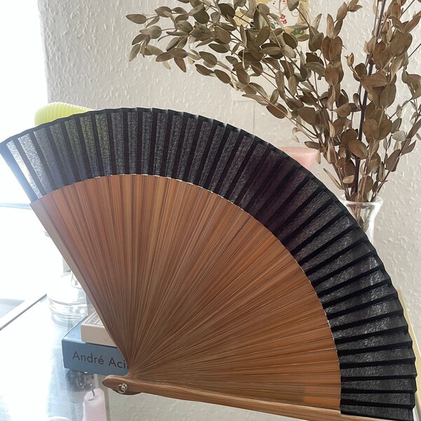 Handmade Japanese Paper Hand Fan, Traditional Plain Fan, Paper Fan Wall ...