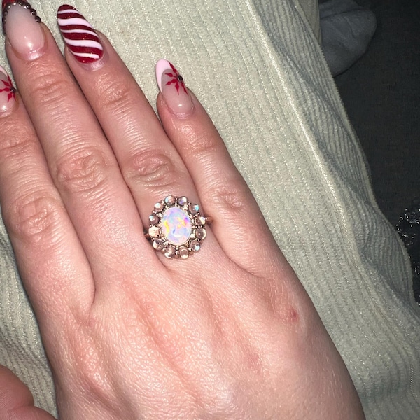 Emerald Cut Sapphire Engagement Ring, Dainty Diamond Bridal Ring ...