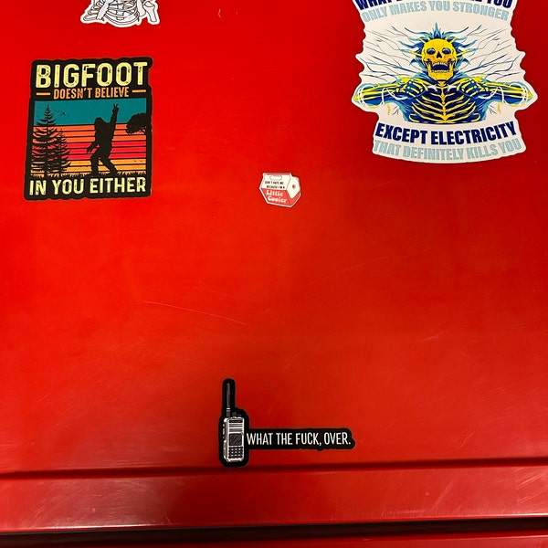 WTF, Over Black Vinyl Sticker, Funny Stickers, Sarcastic Stickers, Meme ...