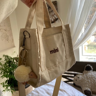 Mini Tote Bag / Tote Bag Canvas / Aesthetic Tote Bag / - Etsy