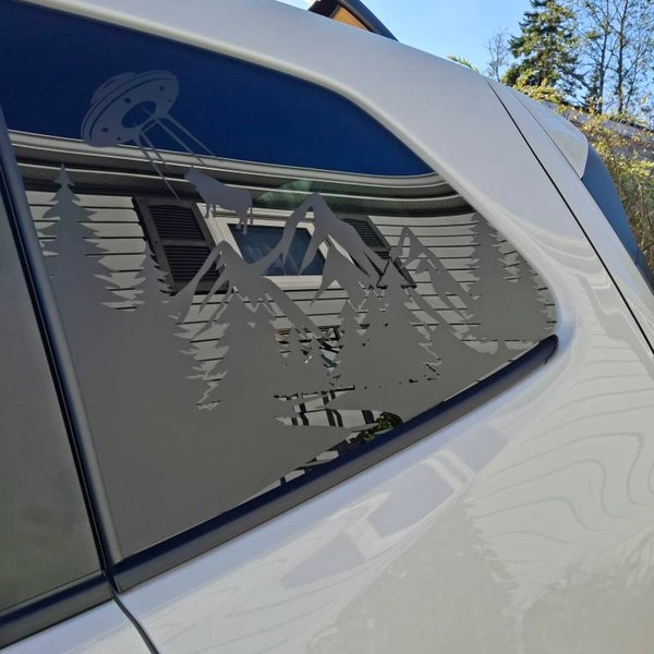 UFO Cow Beaming Down Vinyl Decal – Compatible With Forester-style ...