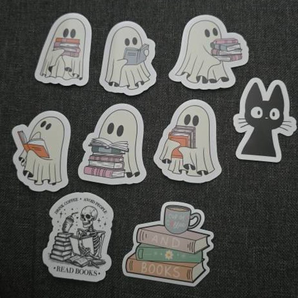 Reading Ghosts Book Stickers | Booktok Reader Tbr Humor Waterproof ...