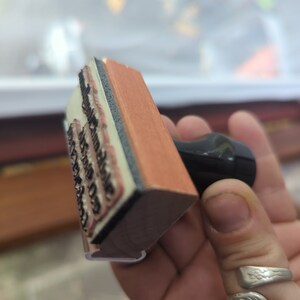 Self Inking Stamp Interlocking Monogram Stamp Desk of Stamp - Etsy