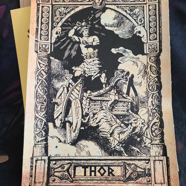 Thor Print, Norse Mythology Poster, Nordic God Illustration ...