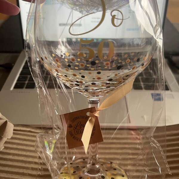 Gin Glass Personalised and Hand Painted Gift Birthday Age Name - Etsy UK