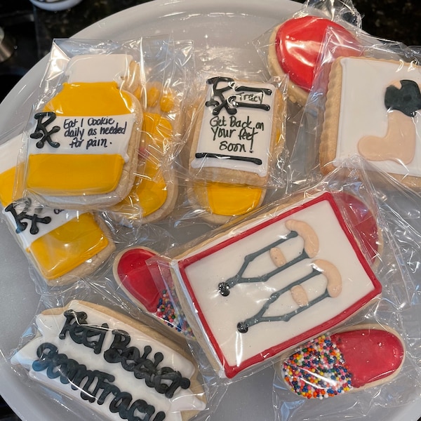 Get Well Sugar Cookies/ Surgery Gift / Knee Surgery Sugar Cookies ...