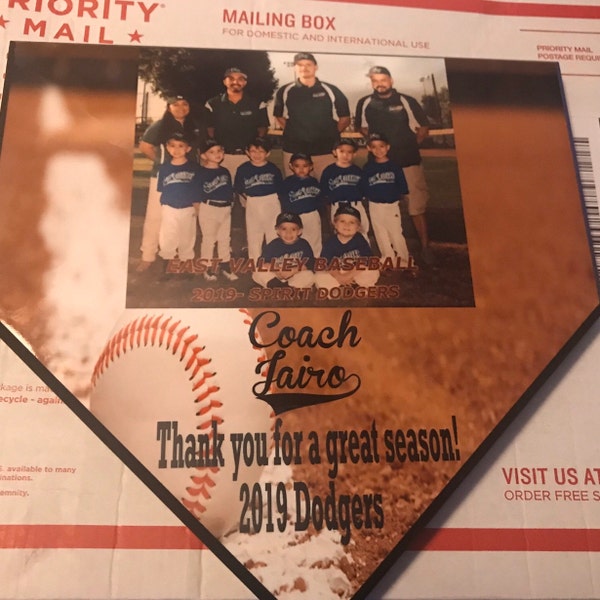 Baseball Home Plate Plaque, Baseball Award, Team Gift, Baseball Gift ...