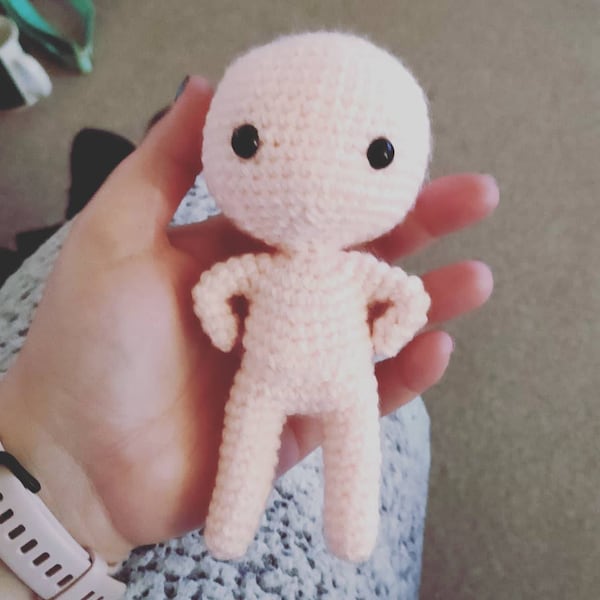 6" Chibi Doll Base - Amigurumi Crochet Pattern for Custom Customizable ...