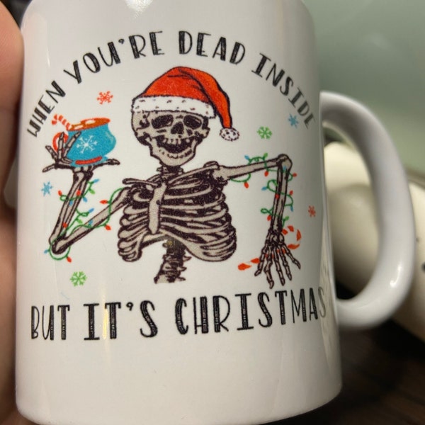 Funny Dead Inside but It's Christmas Holiday PNG Sublimation Design ...