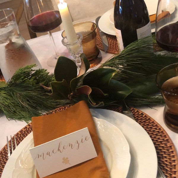 Thanksgiving Place Cards (sets of 5+) | Custom Handwritten Calligraphy ...