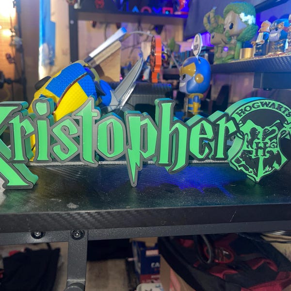 Harry Wizard Name Plate Personalized Sign Game Room Kids Room Gift Idea ...