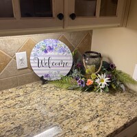 Lavender Welcome Sign, Floral Decor, Summer Welcome Sign, Summer Decor ...