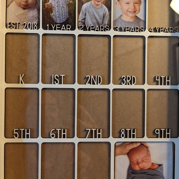 Custom PK-12 Photo Frame for Children - K Through Graduation - Etsy