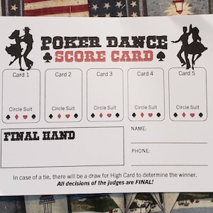 Poker Run Score Cards - Etsy