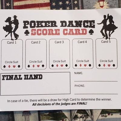 Poker Run Score Cards - Etsy