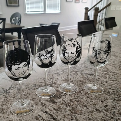 Bruce Springsteen Hand Painted Stemless Wine Glass - Etsy