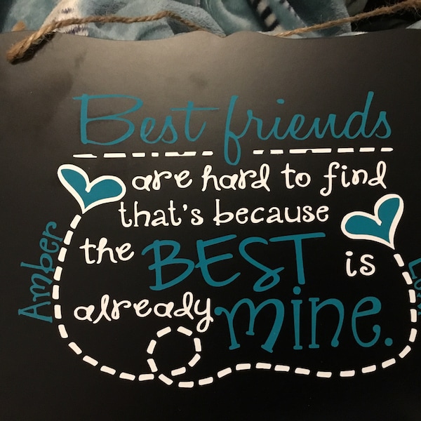 Personalized Best Friend Sign, BFF Gift, Bestfriend Gift, Best Friends ...
