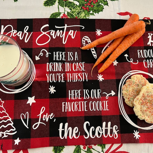 Santa Placemat - Santa Place Mat - Dear Santa Placemat - Treats for ...