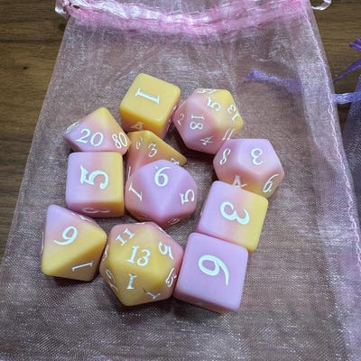 Pine Cone and Feather Wisps Dnd Dice Set, Polyhedral Dice, D&D Dice ...