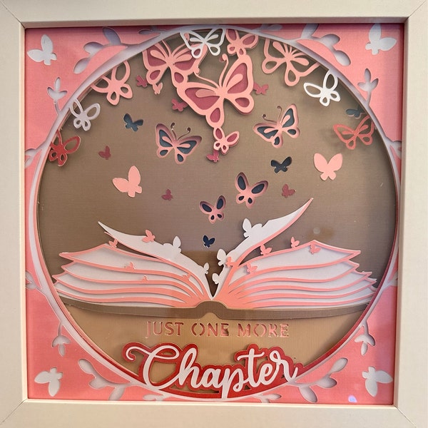 3D Book With Butterflies Shadow Box, Floral Layered Paper Art, 3D Mandala, Reading 3D SVG, for ...