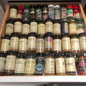 Customizable Spice Rack Drawer Organizer Horizontal Spice | Etsy