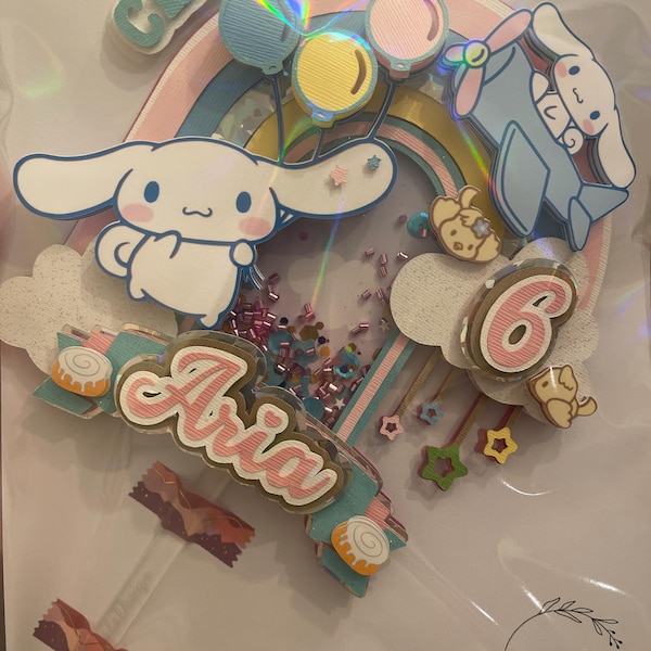Cinnamoroll Cake Topper| 3D Shaker Topper| Kawaii Shaker| Custom Cake ...
