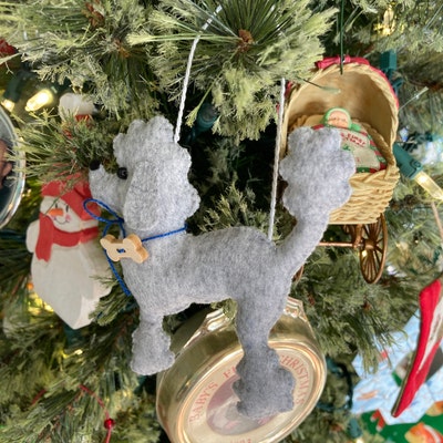 Felt Poodle Ornament-felt Dog Ornaments-poodle Ornament-dog Christmas ...