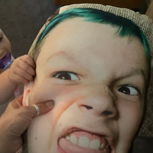 Customized Smush Face Pillow your Kids, or Husbands, or Wifes or Pets ...