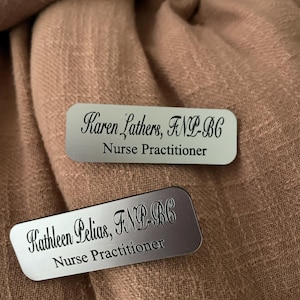 1X3 Employee Personalized Name Tag Badge Pin or Magnet Attachment ...