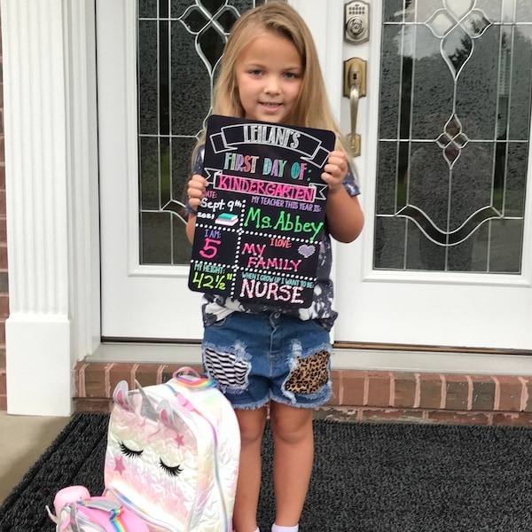 Reusable First and Last Day of School Sign, Liquid Chalk Dry Erase ...