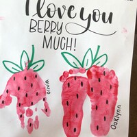 Valentines Day Handprint Craft for Kids, I Love You Berry Much ...