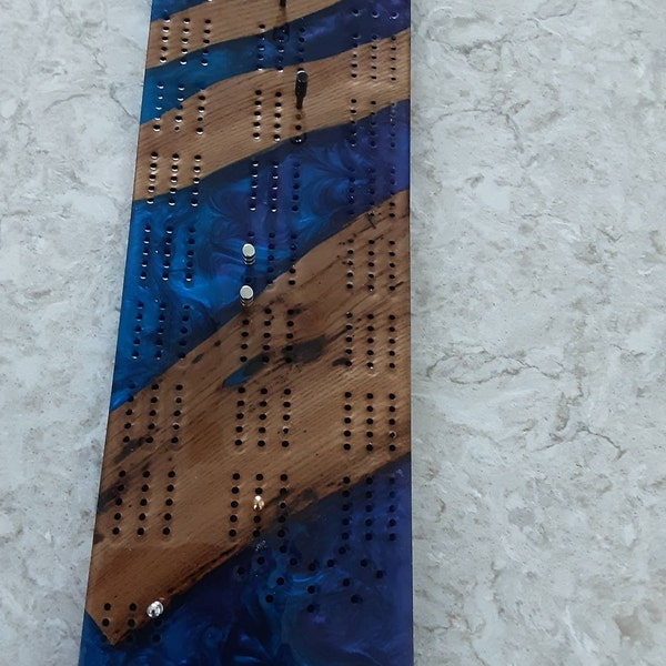 Epoxy Resin Ocean Theme Walnut Cribbage Board - Etsy