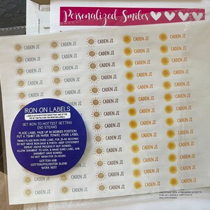 30 Personalized Watercolor Rainbow and Sun Name Labels - Etsy